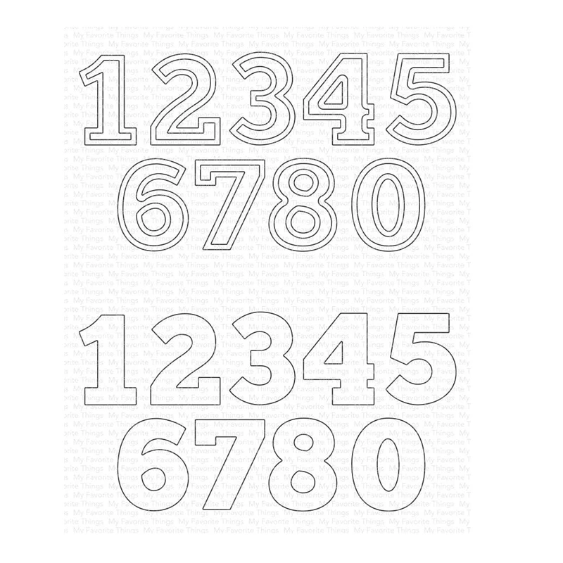 Outline Solid Numbers Metal Cutting Dies Scrapbooking for December 2022 ...