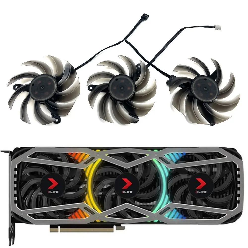 NEW-1SET-3FANS-RTX-3070-3080-XLR8-Gaming-GPU-Fan-For-PNY-RTX-3070 ...