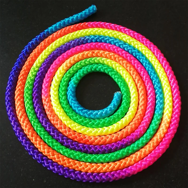 3m Colorful Rainbow Colors Rhythmic Gymnastics Rope Fine Color ...