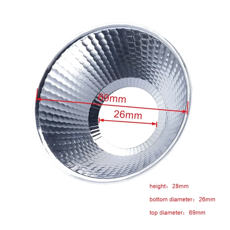 Diameter-69mm-Height-28mm-LED-Hole-28mm-Aluminum-Reflector-Flashlight ...
