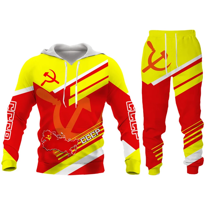 CCCP-Russian-USSR-Soviet-Union-3D-Print-Tracksuit-Set-Man-Woman-Hoodie ...