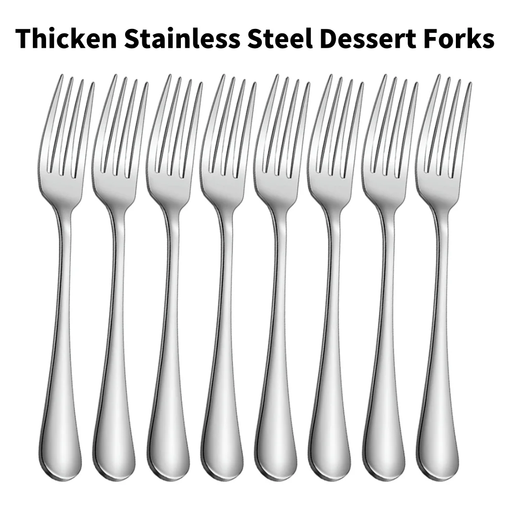 8-4pcs-Dinner-Salad-Forks-Mirror-Polished-Stainless-Steel-Table-Forks ...