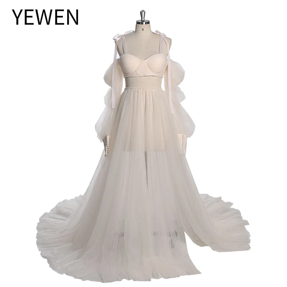 Two-Piece-Set-Gown-with-Corset-Top-with-Skirt-Lace-Up-Back-Bridal-Wear ...