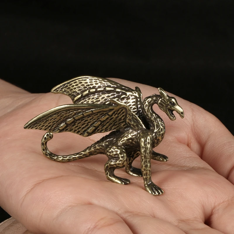 Solid-Brass-pterosaur-Dragon-Small-Statue-Desktop-Ornament-Chinese ...