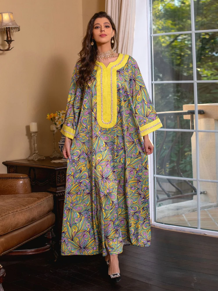 Eid-Muslim-Women-Abaya-Ramadan-Morocco-Party-Dress-Abayas-Elegant-Print ...
