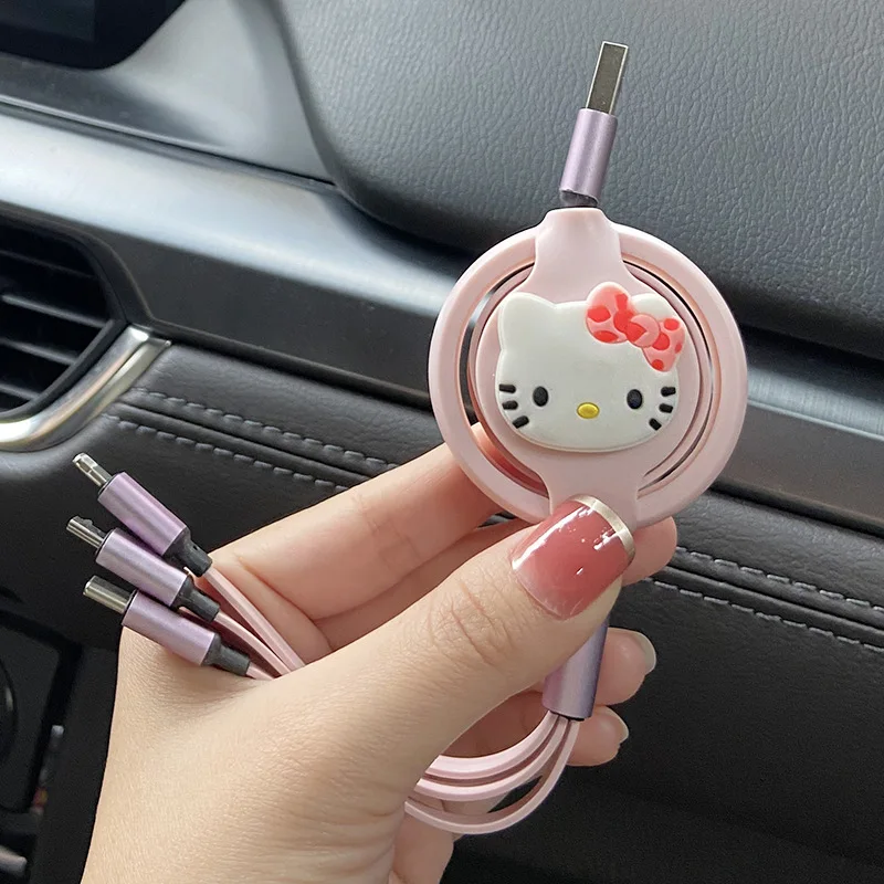 2pcs hello Kitty 3in1 Data USB Cable Fast Charger Charging Cable for ...
