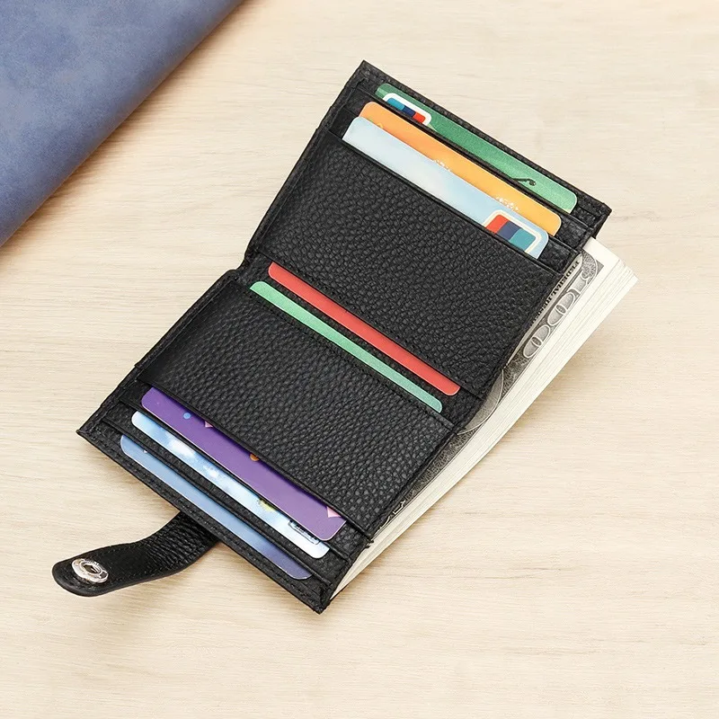 Genuine-Leather-Wallets-for-Men-Money-Purse-Hasp-Design-Wallet-14-Slots ...