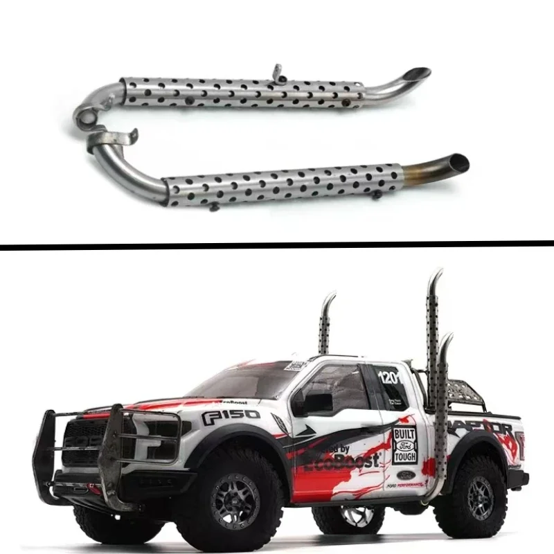 D1RC 1 Pair Metal Exhaust Pipe Upgradeds Accessories for 1/10 RC Car ...
