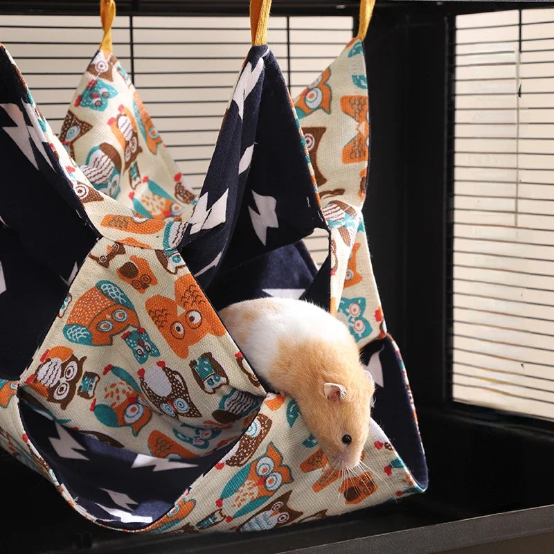 Three Layered Hamster Cage Sleeping Hammock Print Guinea Pig Clothes ...