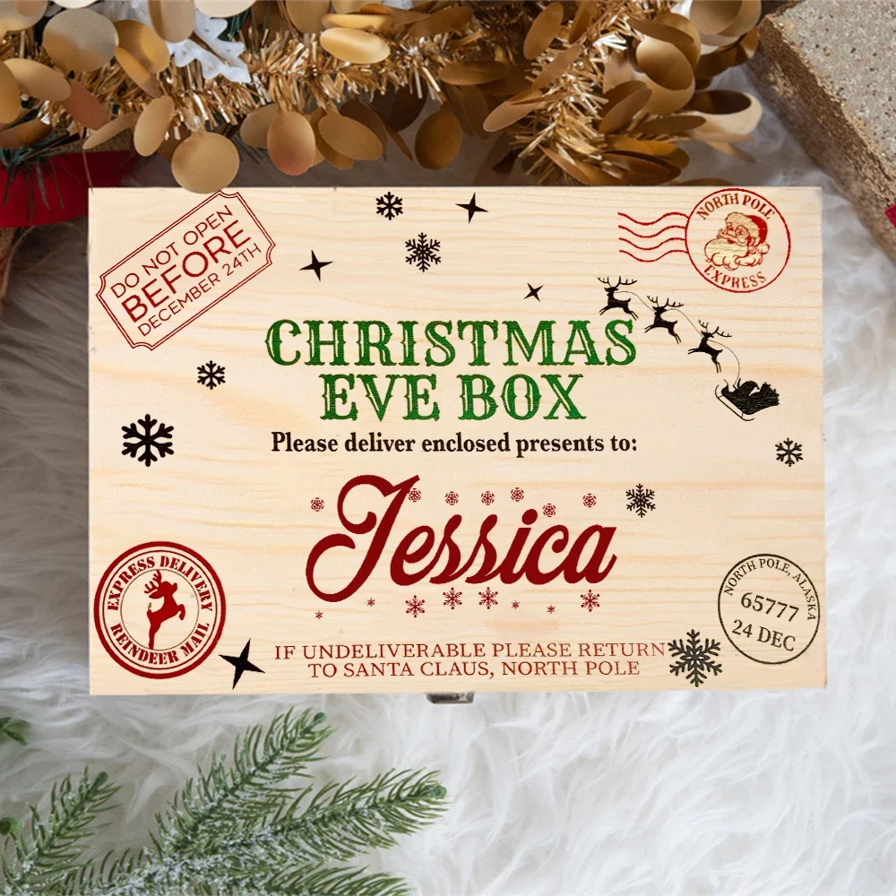Custom Name Christmas Eve Box Personalized Boys Girls Christmas ...