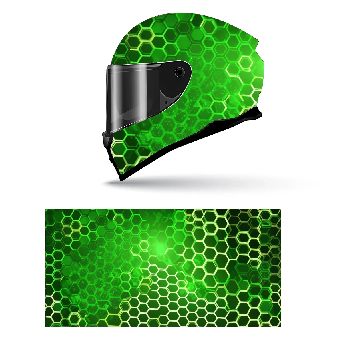 Grunge-Hexagon-Full-Helmet-Wrap-Sticker-Motorcycle-Helmet-Racing ...