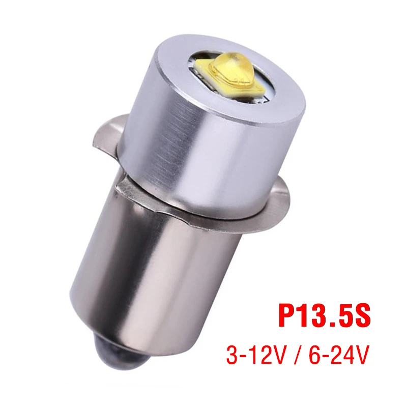 P13.5S 3W 3V 4.5V 6V 9V 12V 18V 24V High Power LED Flashlight Bulbs ...