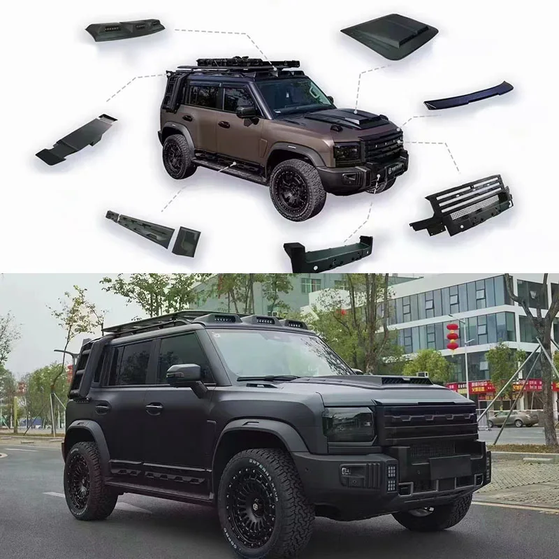 City-Hunter-Body-Kit-Front-Sand-Block-Machine-Grill-Side-Skirts-Hood ...