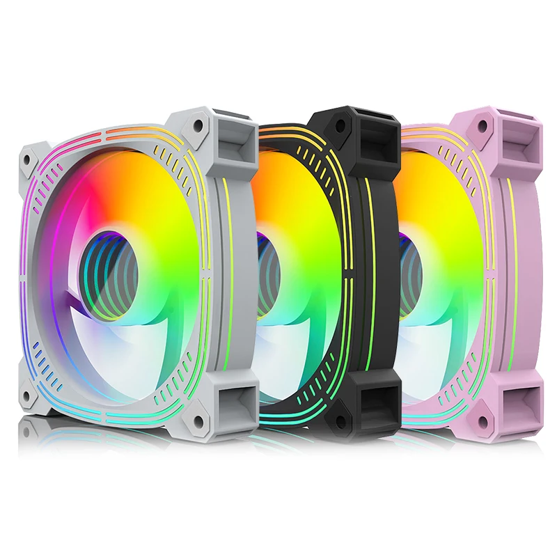 White-120mm-5V-3Pin-ARGB-PWM-4Pin-Fan-12cm-RGB-Sync-LED-Adjustable-Fans ...