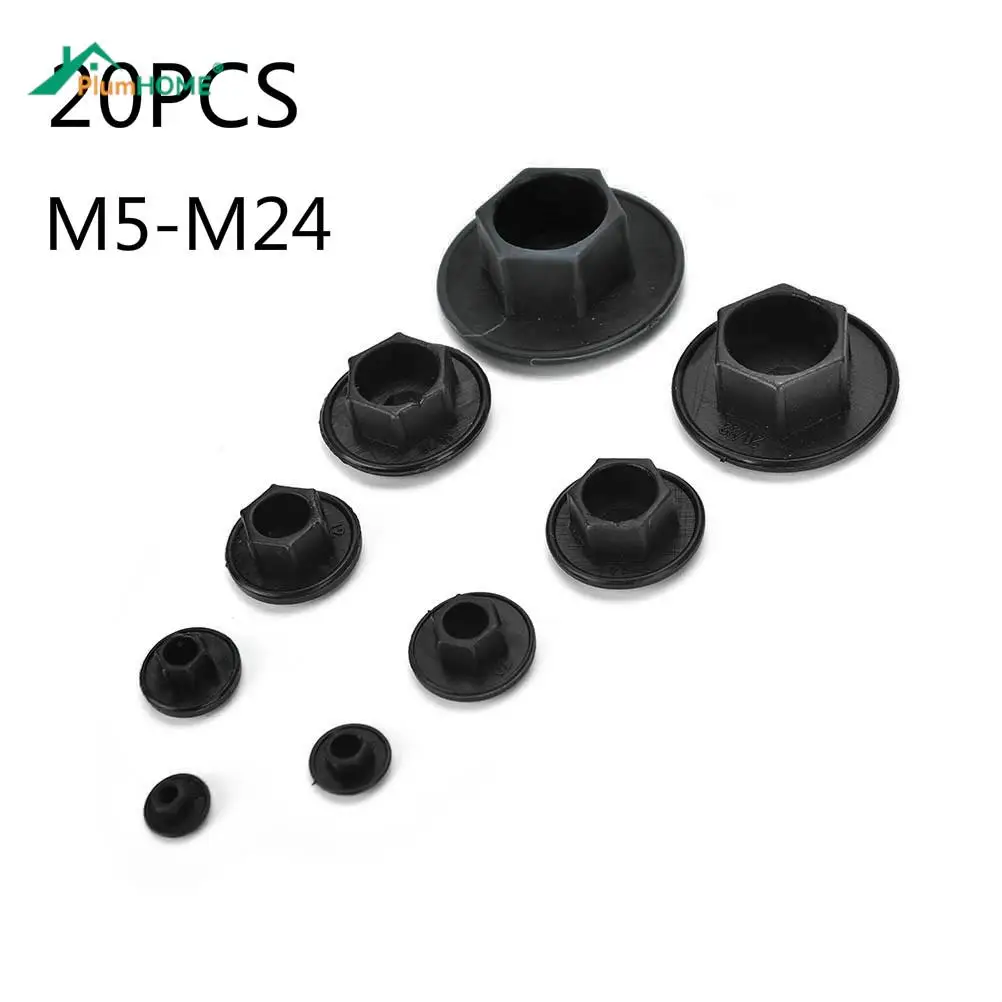 20PCS Black Hex Socket Allen Bolt Screw Nut Hexagon Head Cover Cap 20pcs-black-hex-socket-allen-bolt-screw-nut-hexagon-head-cover-cap