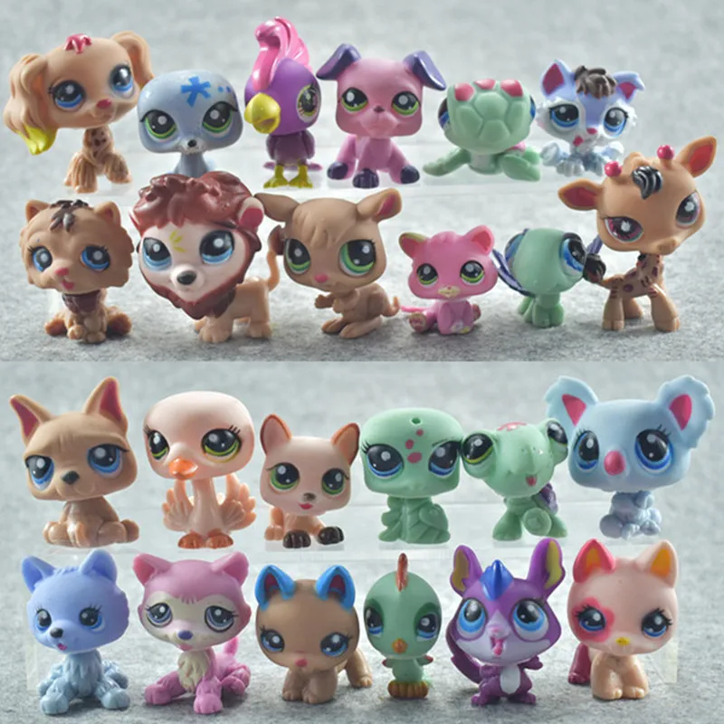 24pcs-lot-Mini-Littlest-pet-shop-Toys-Cute-Stands-Cat-Dog-Rare-Figure ...