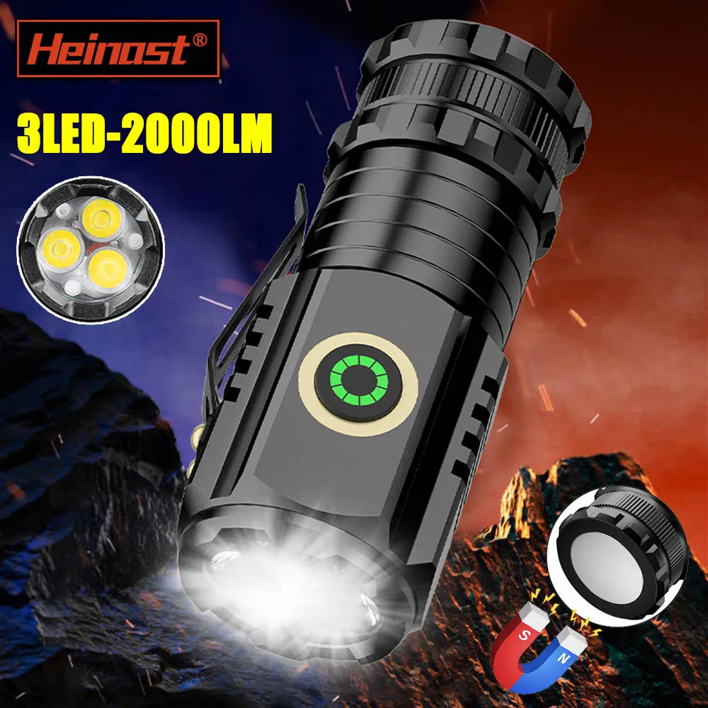 Portable-Mini-LED-Flashlight-3LED-Ultra-Strong-Light-Flash-Light-USB ...