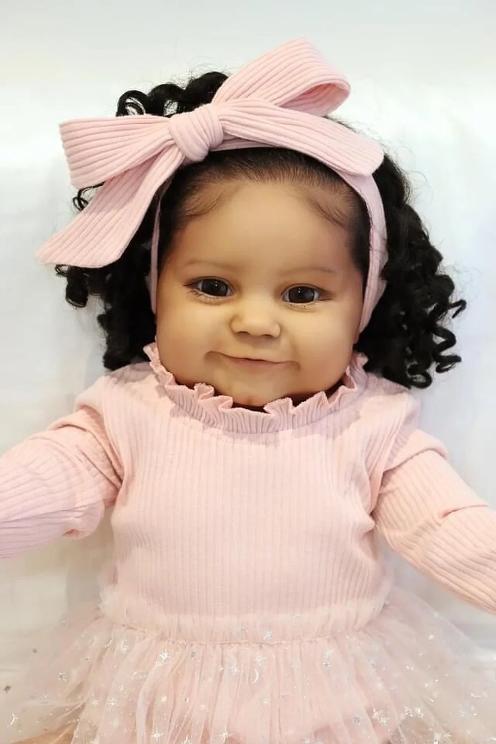 Finished-Bebe-Reborn-Doll-60CM-Huge-Baby-Maddie-in-Dark-Brown-Skin-Hand ...