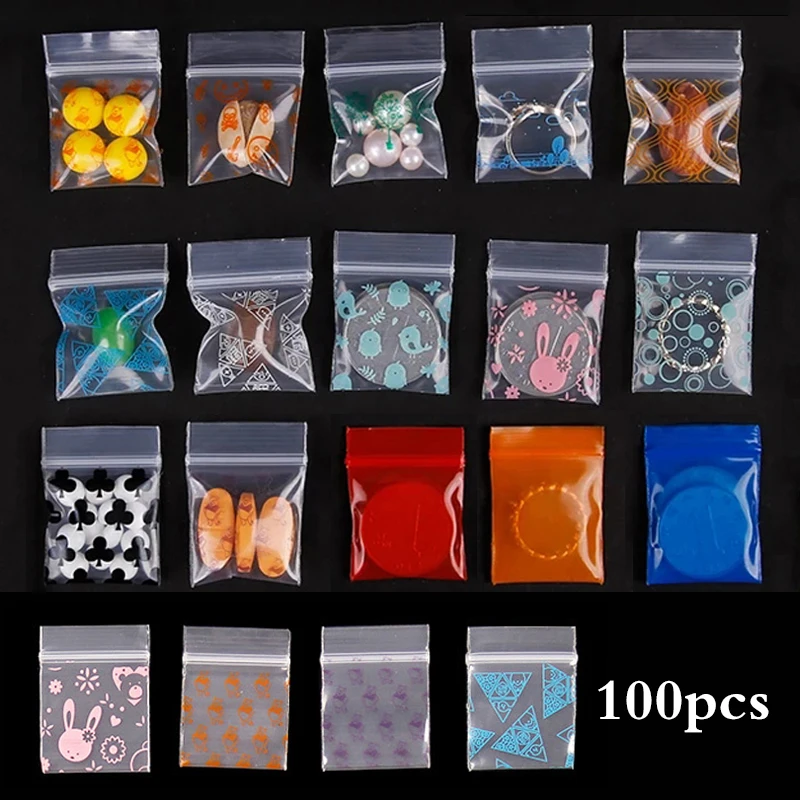 100pcs-Small-Plastic-Zipper-Bag-Pill-Packaging-Pouches-Jewel-Mini-Zip ...