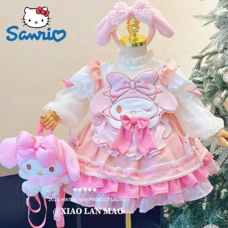 Kawaii-Sanrios-My-Melody-Princess-Dress-Cos-Clothing-Halloween-Cartoon ...