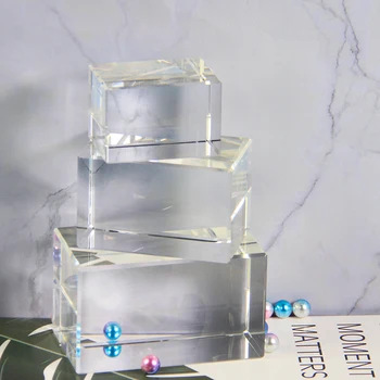 Clear Crystal Cube Paperweight Exquisite Crystal Crafts Souvenir DIY ...