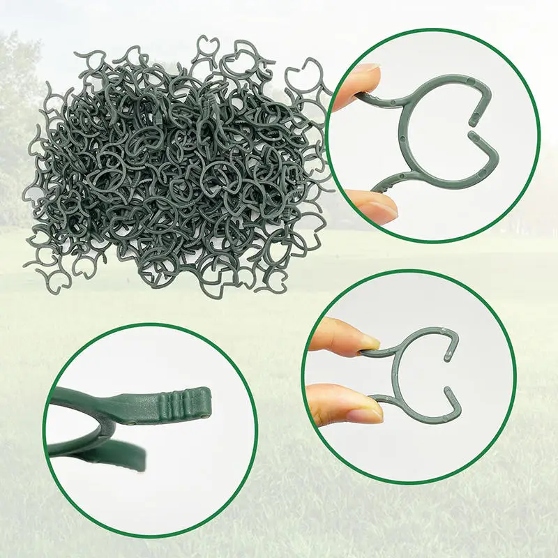 Plastic Garden Vine Strapping Clips Tie Plant Bundled Buckle Ring ...