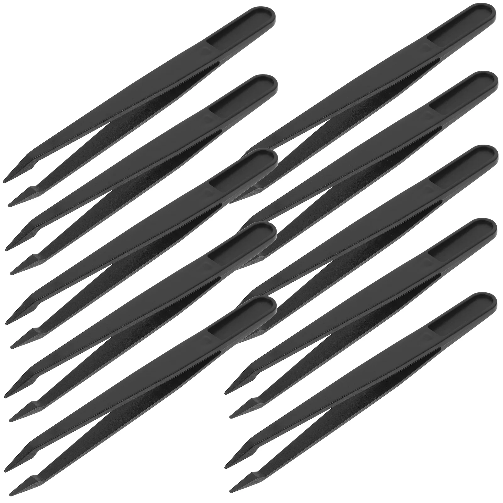 10PCS-Tweezers-Versatile-Plastic-Tweezers-Set-Comfortable-Grip-Tweezers ...