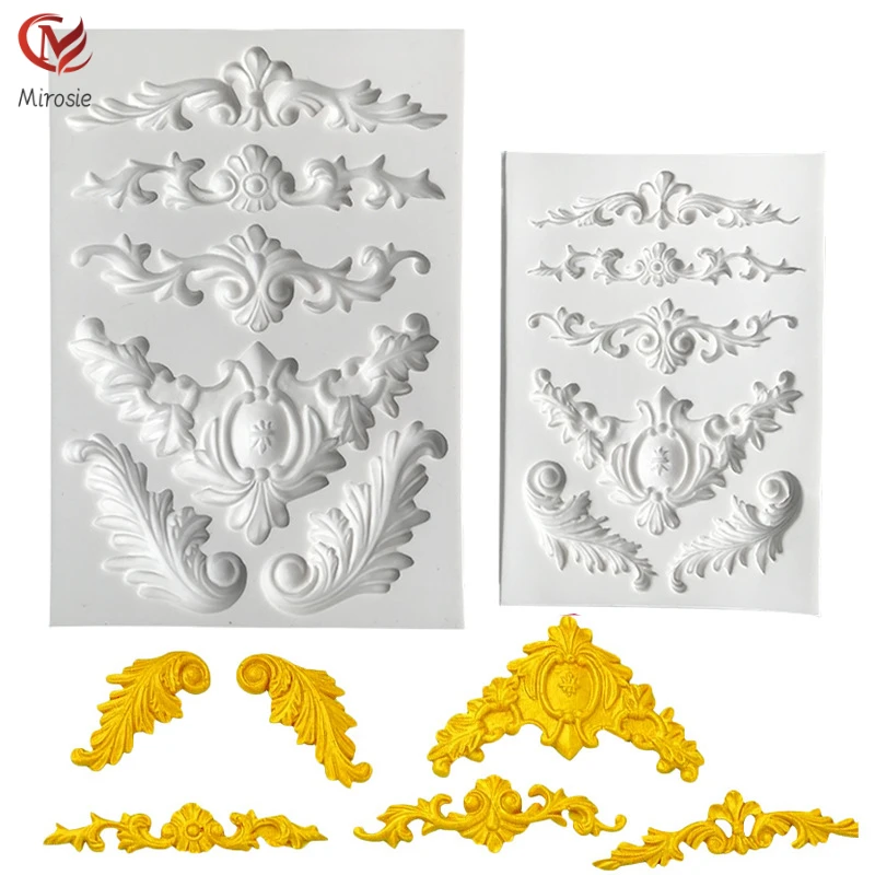 Mirosie Fondant Cake European Style Retro Embossed Decoration Liquid ...