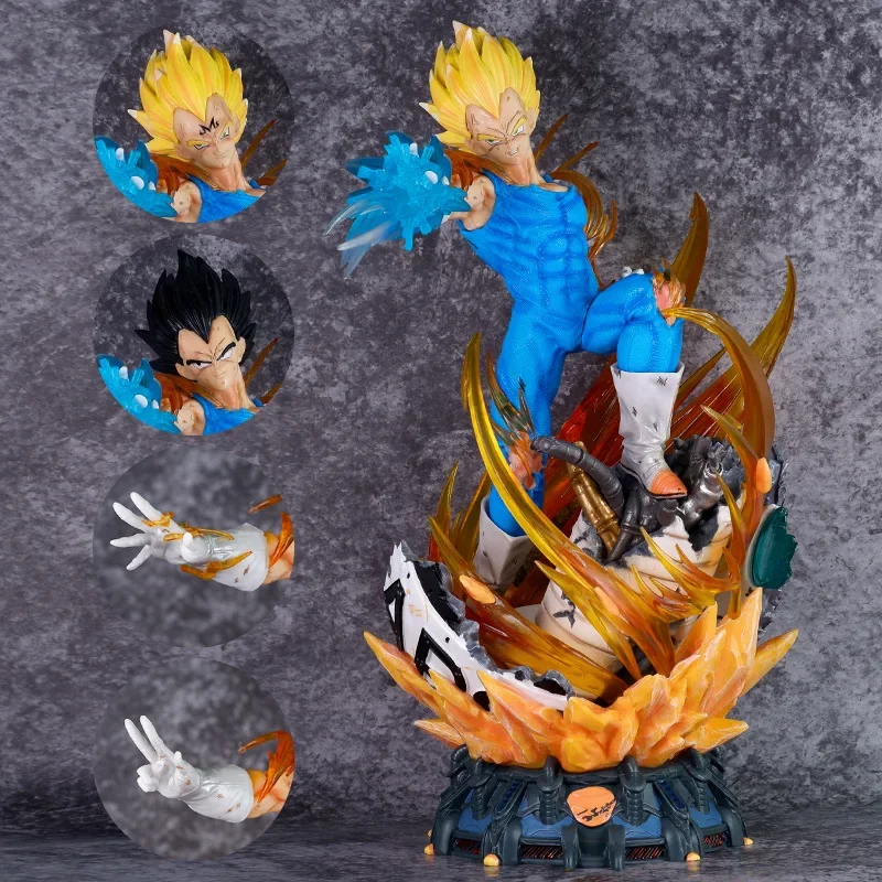 Dragon-Ball-Vegeta-IV-Figure-3-Heads-42cm-Super-Saiyan-Manga-Statue-LX ...
