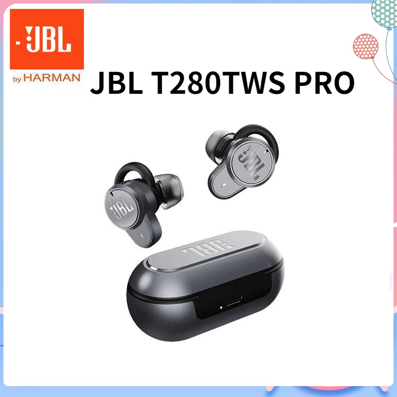 Jbl t280tws pro bluetooth fone de ouvido estéreo baixo com cancelamento ruído sem fio fones com ...