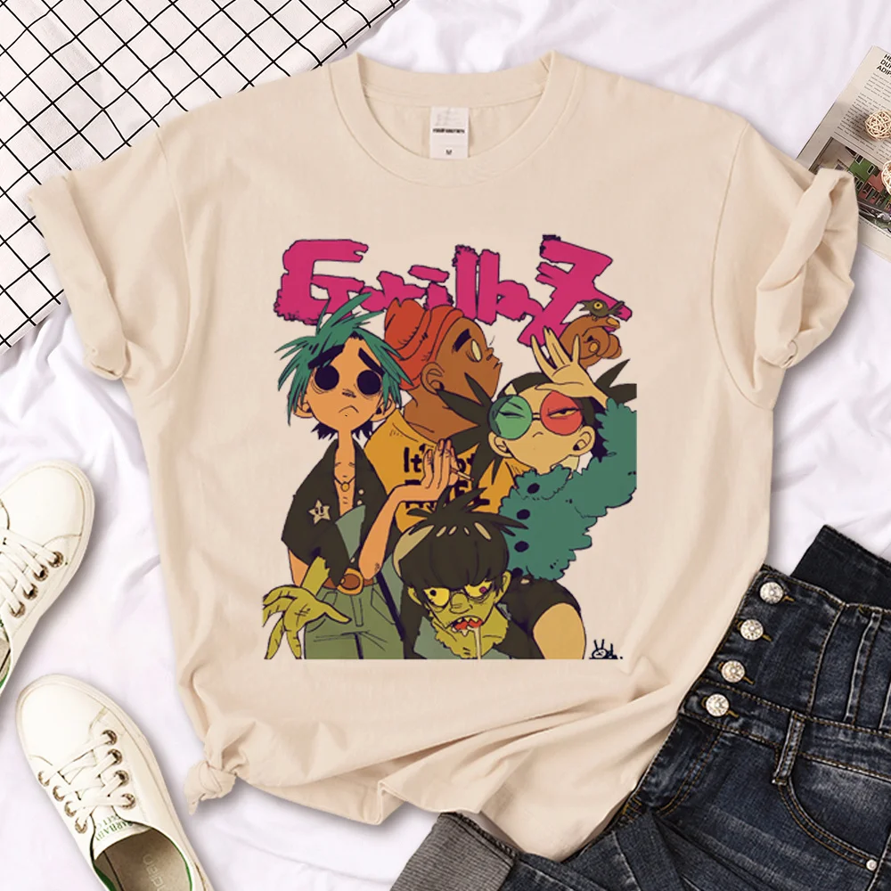 Gorillaz tshirt women anime top female anime clothes - AliExpress 200000345