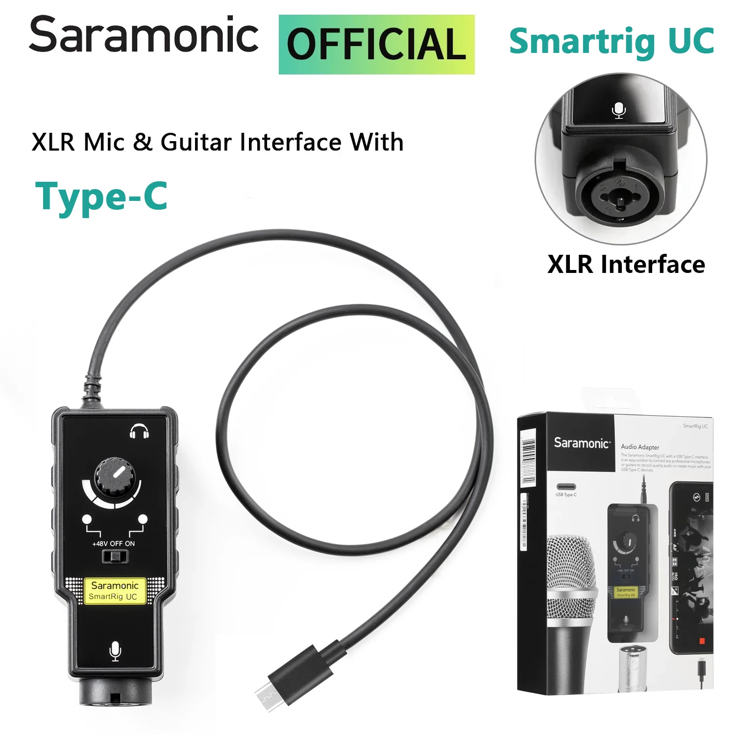 Saramonic-SmartRig-UC-Interface-de-udio-profissional-pr-amplificador-adaptador-de-udio-mixer ...