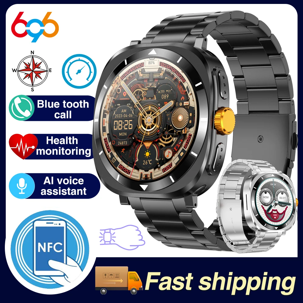 Outdoor Blue Tooth Call Smart Watch Men Compass Sports Waterproof 24H ...
