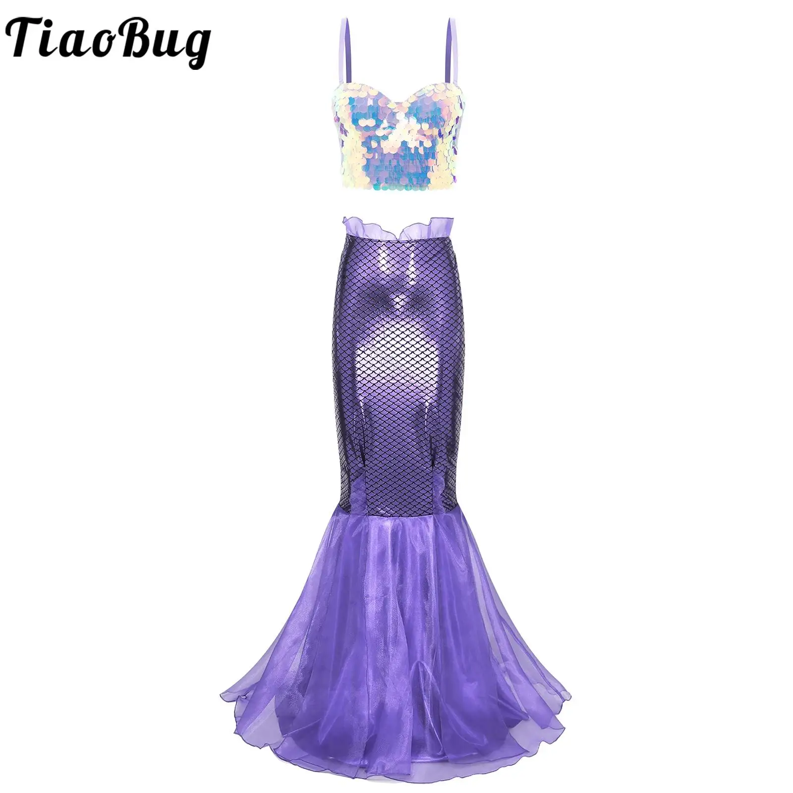 Women-s-Shiny-Mermaid-Tail-Role-Play-Costume-Carnival-Party-Fancy-Dress ...