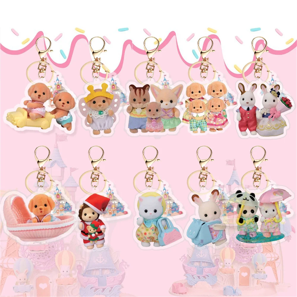 Llavero-acr-lico-Sylvanians-Family-con-personajes-de-dibujos-animados ...