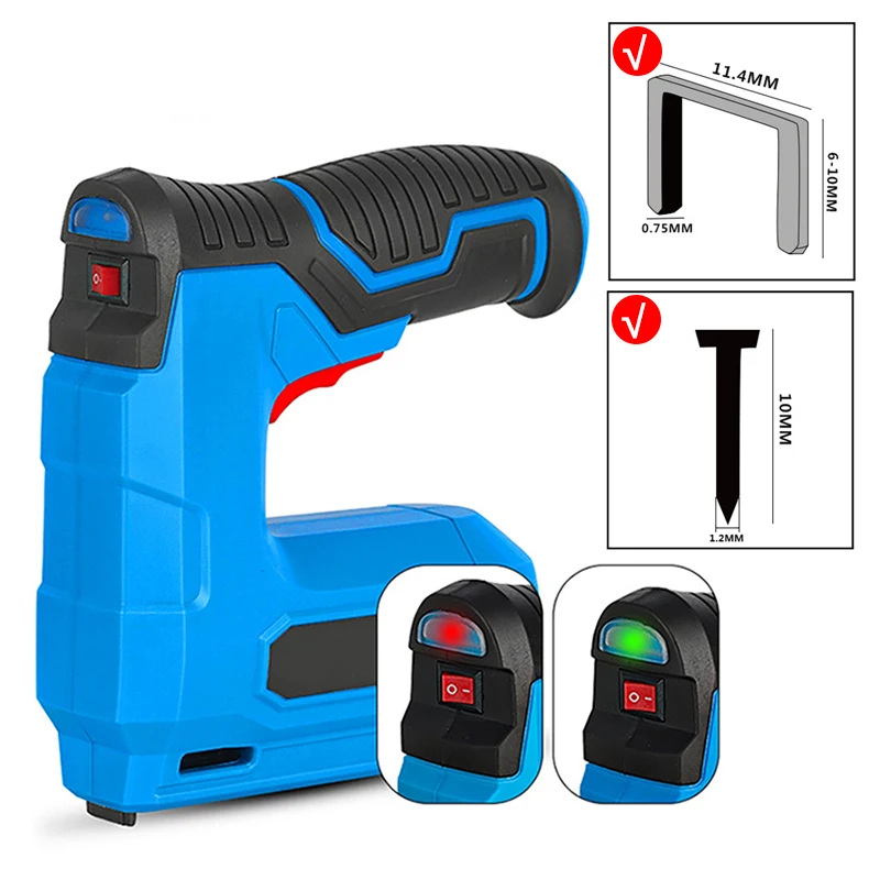 Electric-Staple-Gun-Construction-Stapler-Nail-Tacker-USB-Charging ...