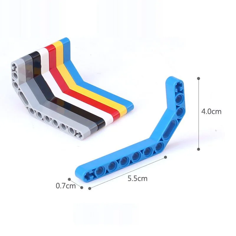 Bricks-High-Tech-Parts-DIY-7x3-Double-bent-Thick-Beam-Arm-with-Shaft ...