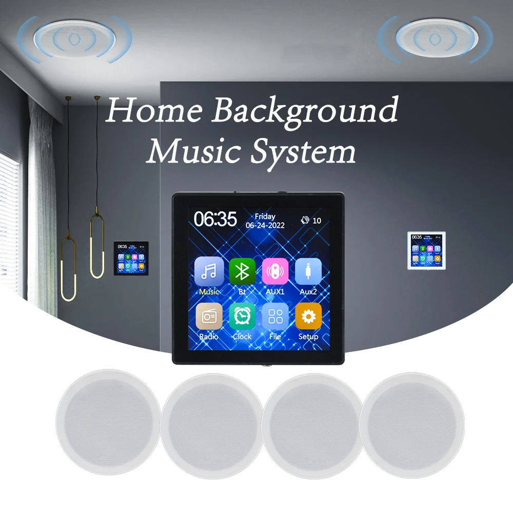 Portable-Audio-Bluetooth-Wall-Amplifier-Multilingual-Interface-Touch ...