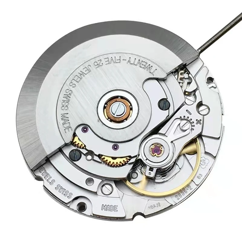 Swiss-original-ETA-movement-2836-2-silver-watch-movement-date-display ...