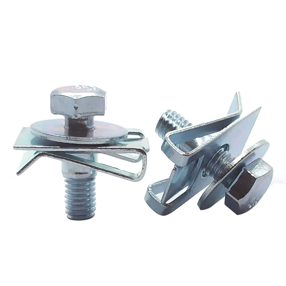 10sets-Car-Metal-U-Type-Clips-M6-6mm-Thread-Reed-Nuts-Licence-Plate ...
