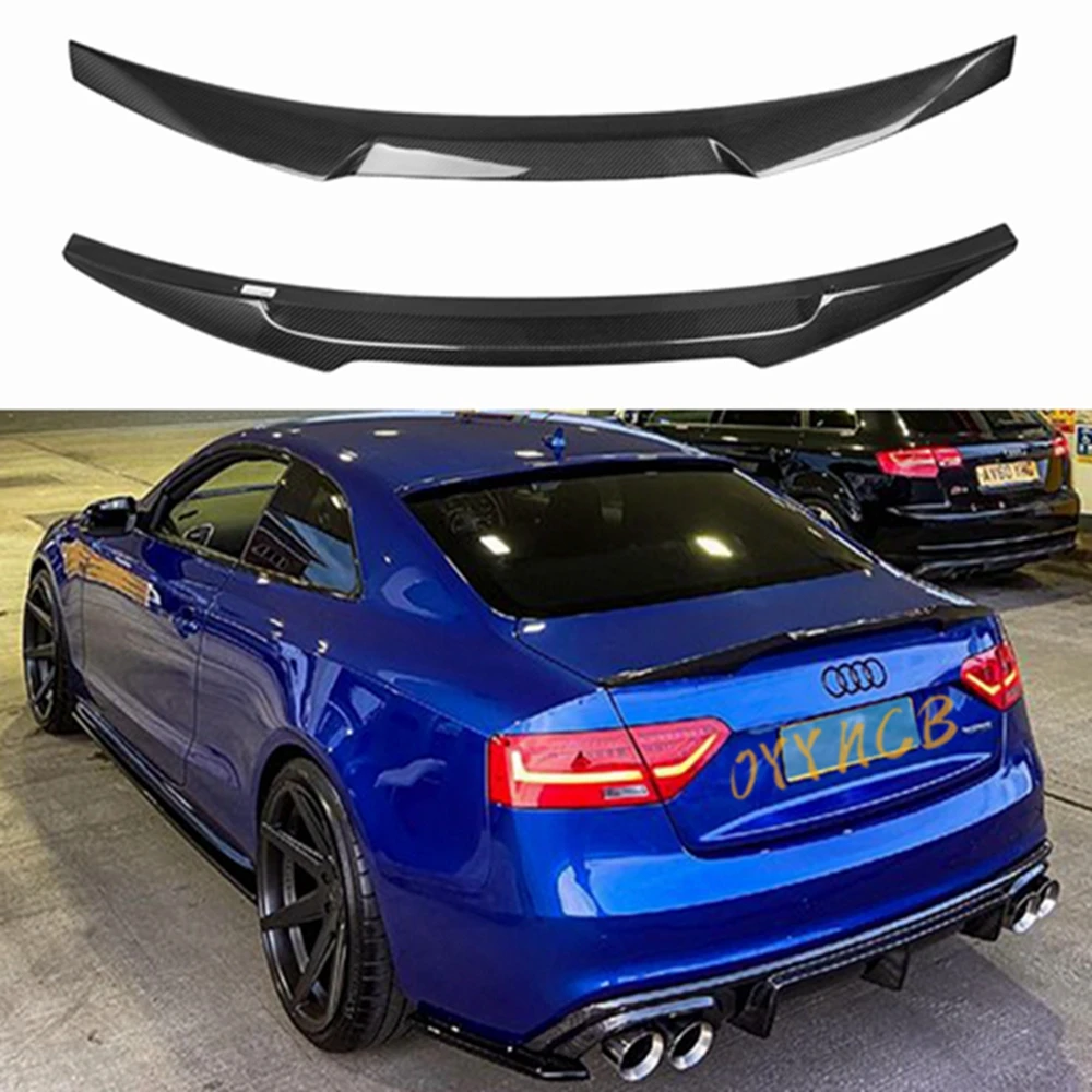 FOR-AUDI-A5-B8-B8-5-2Door-Coupe-8T3-M4-Style-Carbon-fiber-Rear-Spoiler ...