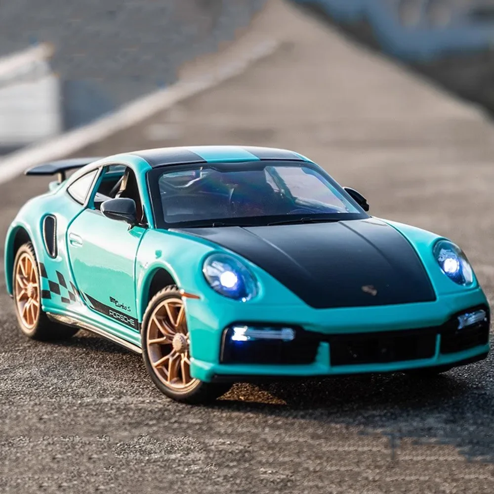 1/24 911 Turbo S Toys Model Car Diecast Alloy Sport Car 4 Door Opened ...