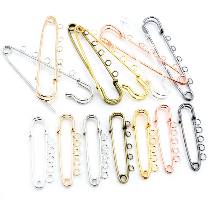5pcs/lot Safety Pins Brooch Blank Base Brooch Pins 50/80/90mm Pins 3/5 ...