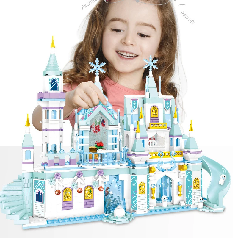 Princess Royal Crystal Ice Castle Palace Building Blocks Friends Girls ...
