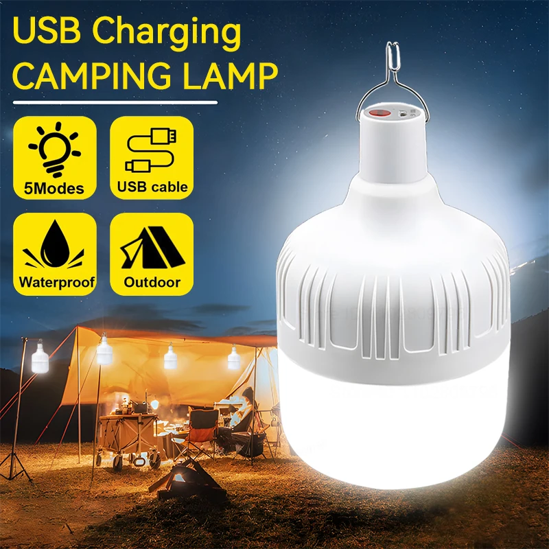 Outdoor-LED-Lamp-Bulbs-USB-Rechargeable-Emergency-Light-Hook-Up-Camping ...