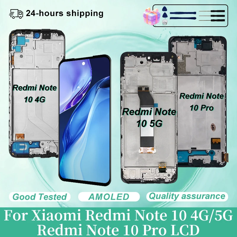 AMOLED LCD For Xiaomi Redmi Note 10 4g Screen Digitizer M2101K7AI For ...