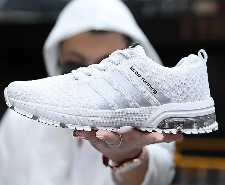 New Men Shoes Casual White Sneakers Summer Breathable Hard-Wearing Slip ...