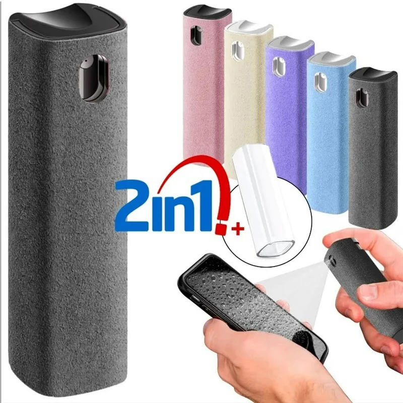 6 in 1 Microfiber Screen Cleaner Spray Bottle for Mobile Phone Ipad ...