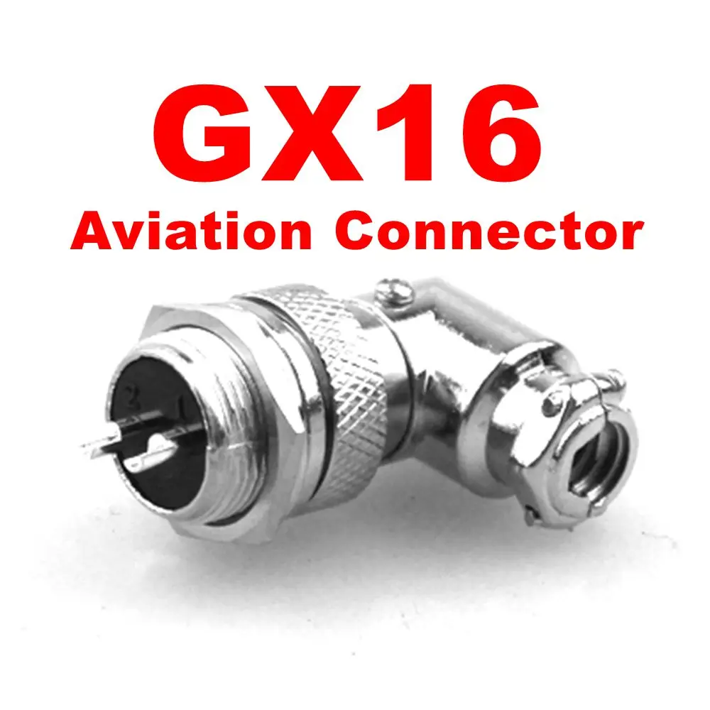 1 Set Gx16 90 Degree Right Angle Xlr 16mm 2 3 4 5 6 7 8 9 10 Pin Female Plug Male Chassis Mount ...