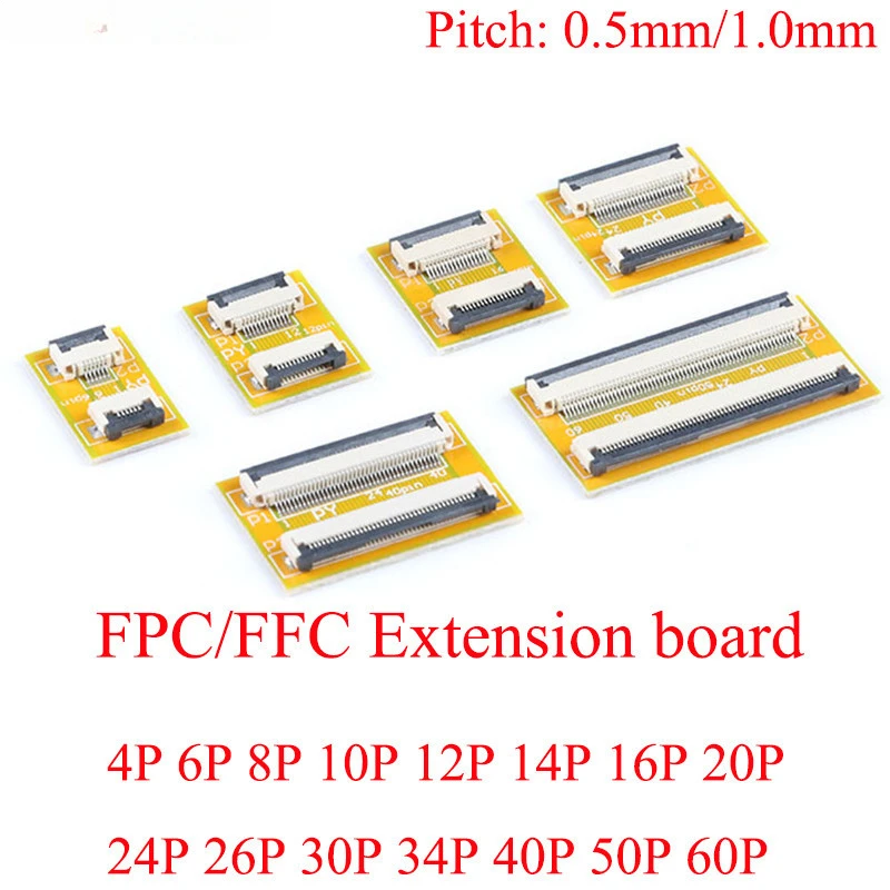 5PCS-FPC-FFC-Flexible-Flat-Cable-Extension-Board-With-Connector-0-5mm-1 ...